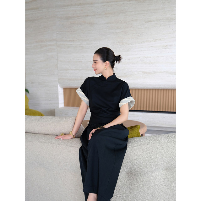 Malin acetate wool fashionable slim fit improved Shanghai style new ...