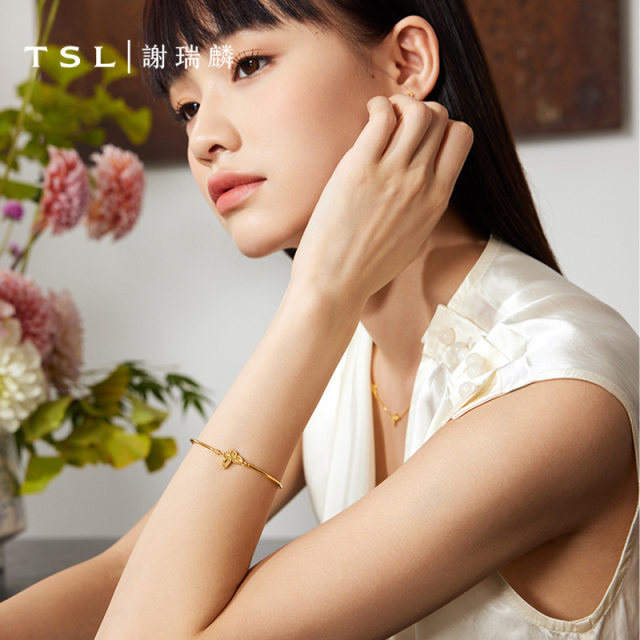 TSL Xie Ruilin Gold Butterfly Bracelet 5G Craftsmanship Pure Gold Gold ...