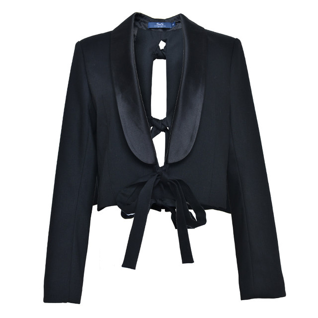 New York Story The same new style of small V-neck back slit strap suit ...