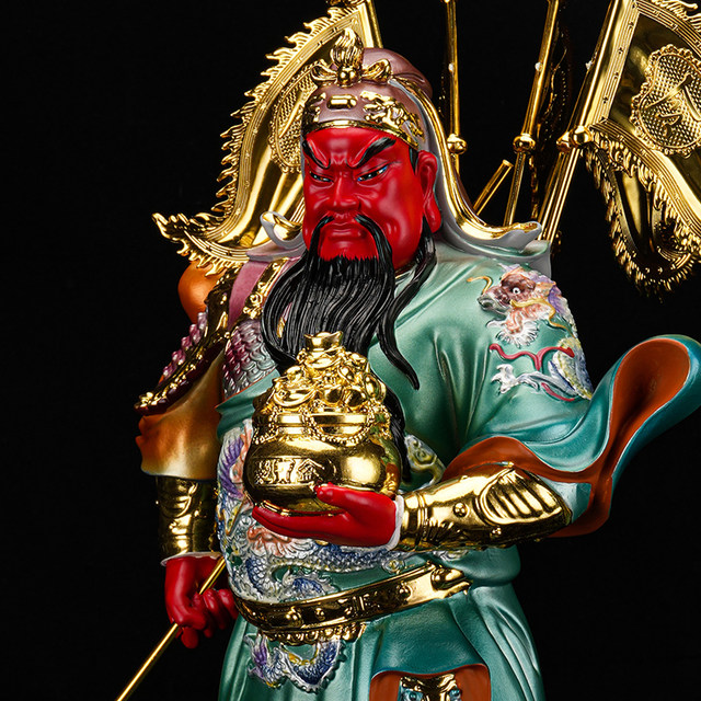 Ciyuan Pavilion Painted Painted Hengdao Guan Gong God statue is ...