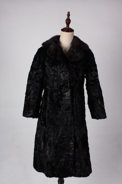 TM114 vintage Japanese vintage middle-aged niche horse fur mink collar ...