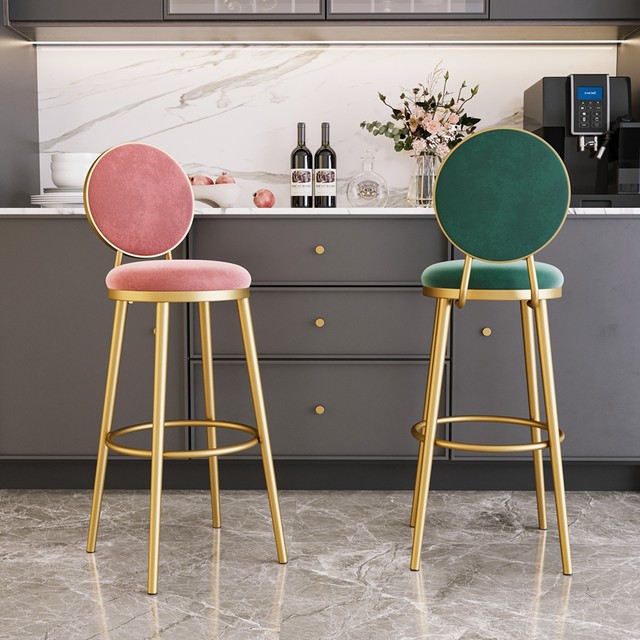 Bar chair Nordic home light luxury modern minimalist ins bar front desk ...