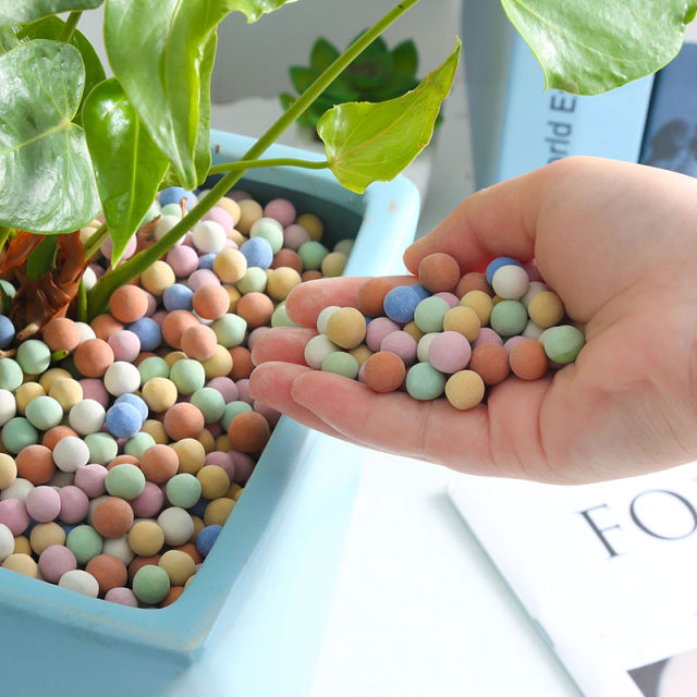 Colored ceramsite particles for flower bottom flower paving, breathable ...