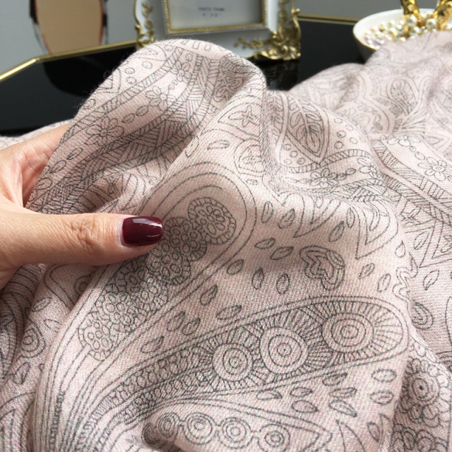 High-end 200-count wool scarf, fashionable autumn and winter thin warm ...