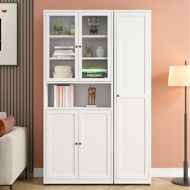 Glass door bookcase locker modern minimalist display cabinet children's ...