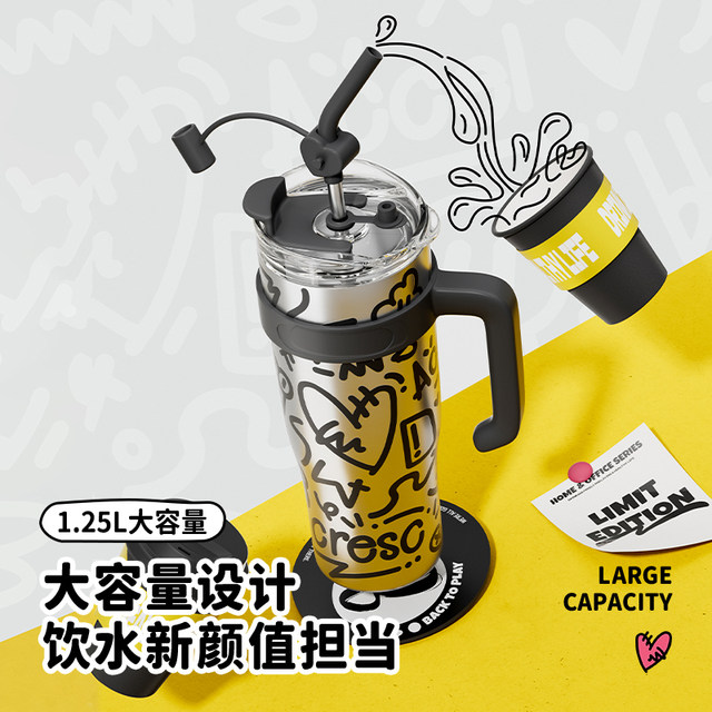zippo Big Mac stainless steel thermos cup girls water cup large cold ...