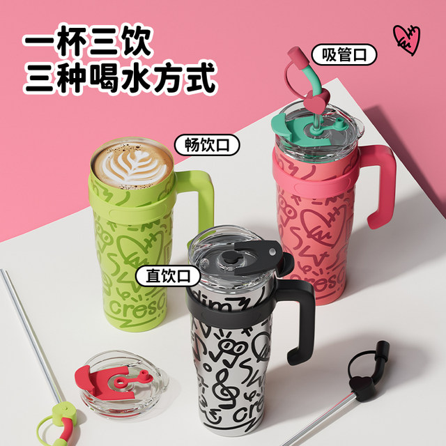 zippo Big Mac stainless steel thermos cup girls water cup large cold ...