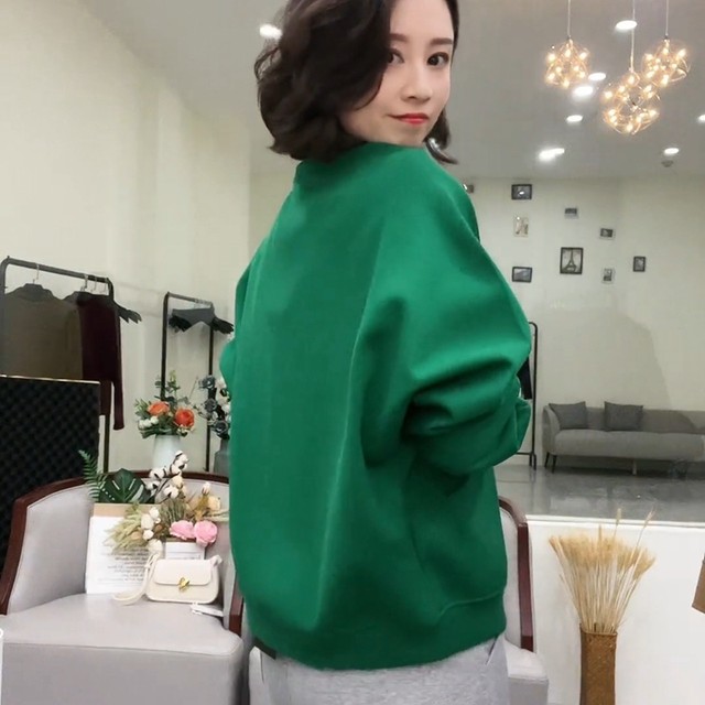 Short cotton jacket for women 2025 spring new solid color round neck ...