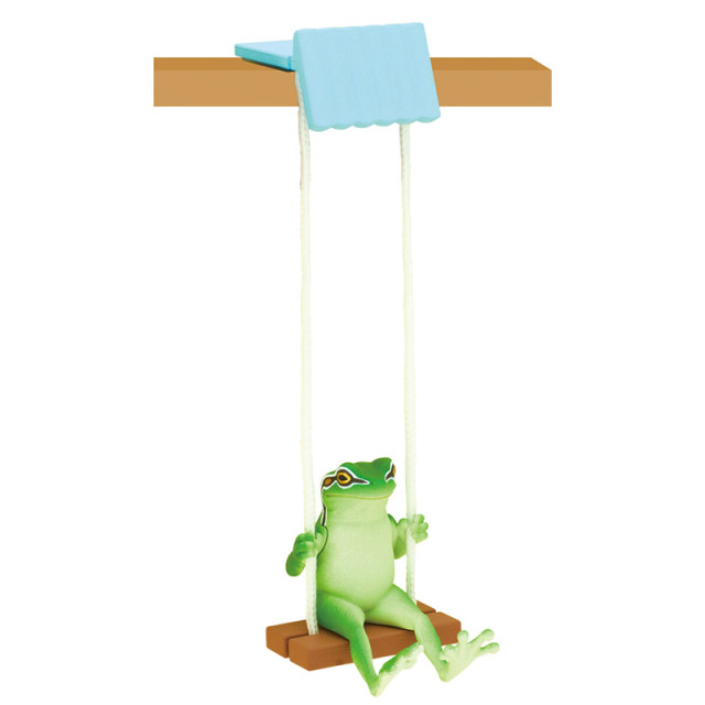 Genuine Japanese KITAN frog capsule sitting on the swing amphibian and ...