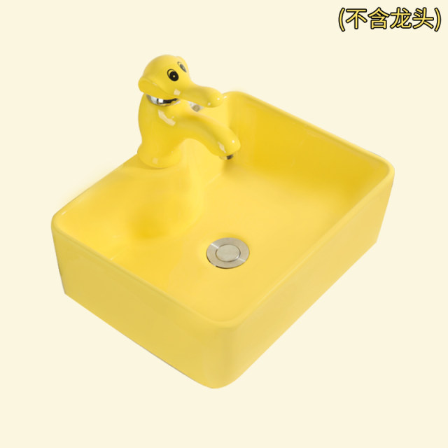 Kindergarten school wash basin ceramic color children's table basin ...