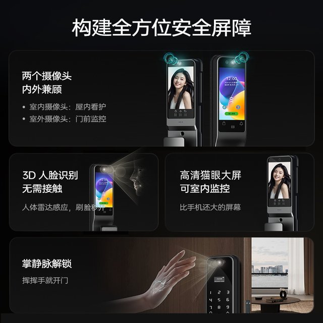 Fully automatic fingerprint lock household security door face ...