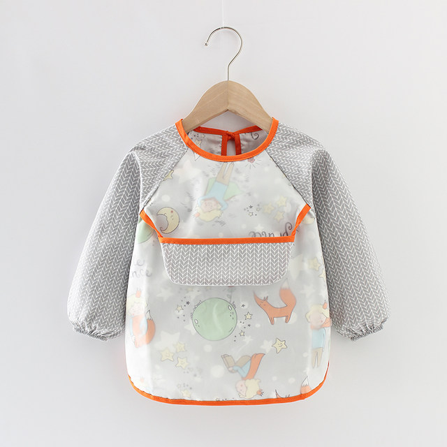 Baby eating smock, children's bib, spring and autumn pure cotton thin ...