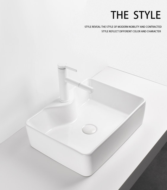 Modern simple super rectangular above counter basin bathroom balcony ...