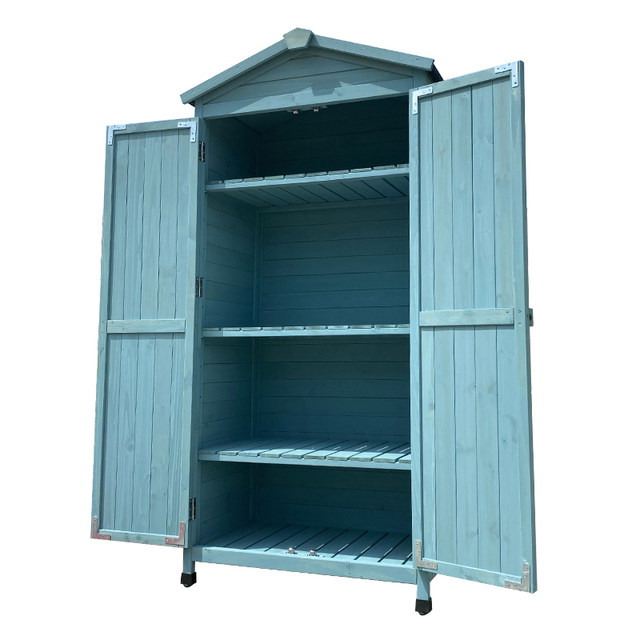 Outdoor garden debris storage cabinet waterproof sun protection balcony ...