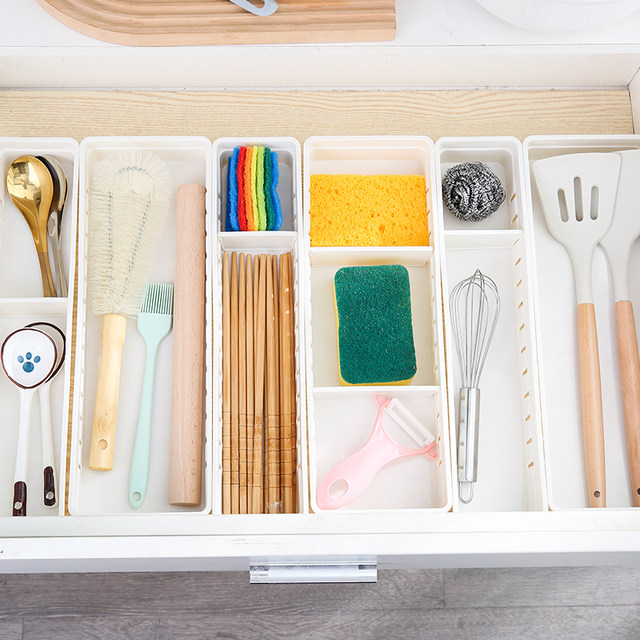 Drawer compartment storage box desk cabinet built-in stationery pen ...