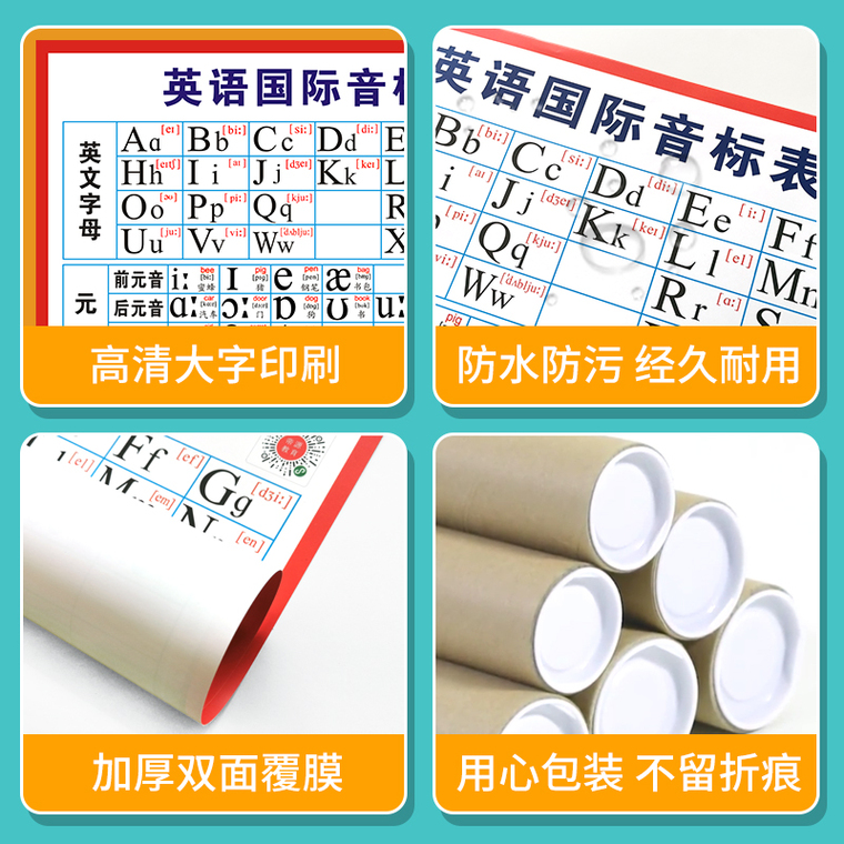 English phonetic alphabet wall chart 48 ipa wall stickers