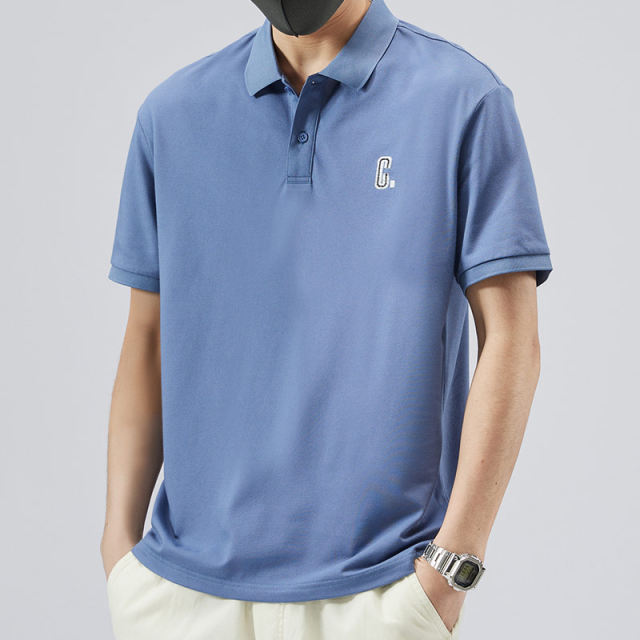 Luo Meng Polo shirt Men's summer thin short -sleeved T -shirt men's ...