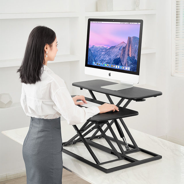 Standing desk monitor elevated bracket keyboard adjustable lifting ...