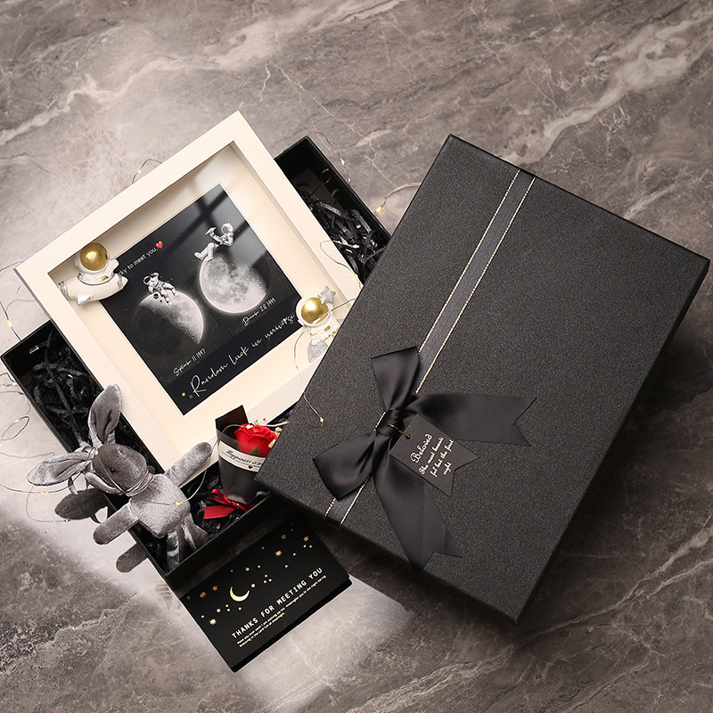 Customized Moon Phase Map Photo Frame - Anniversary Gift