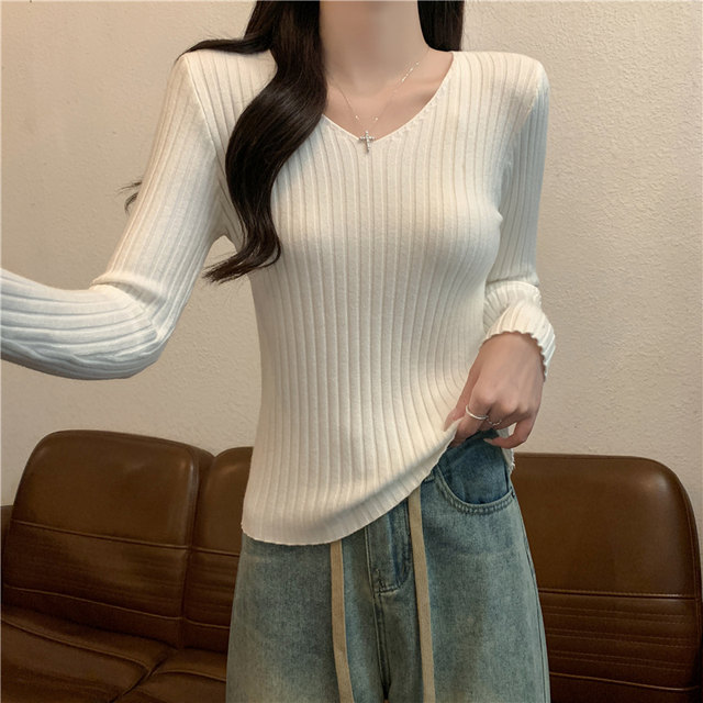 Small short inner sweater for women in spring and autumn 2025 new slim ...
