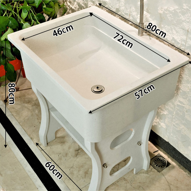 Quartz stone laundry pool with washboard balcony pool bathroom ...