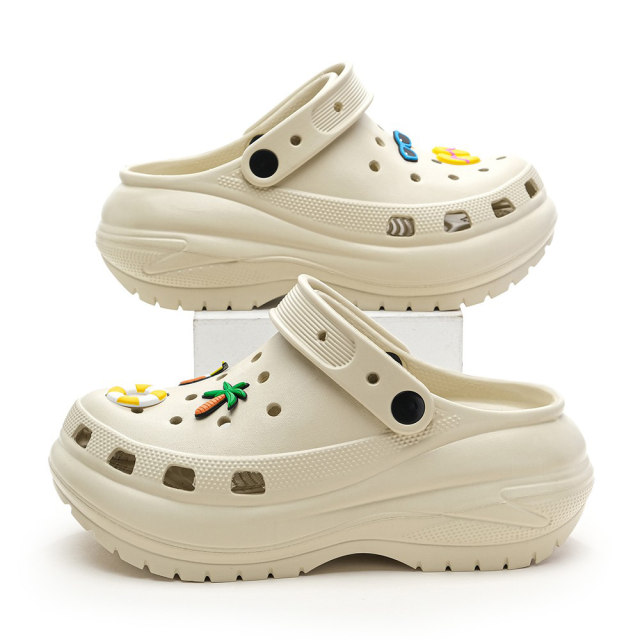 Thick-soled Croc Shoes Women's 2024 New Summer Anti-Slip Breathable ...