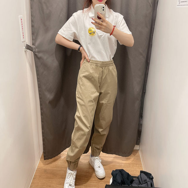 Japanese single men's and women's cotton elastic waist leggings ...