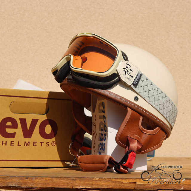 Taiwan evo helmet retro half helmet motorcycle electric lightweight ...