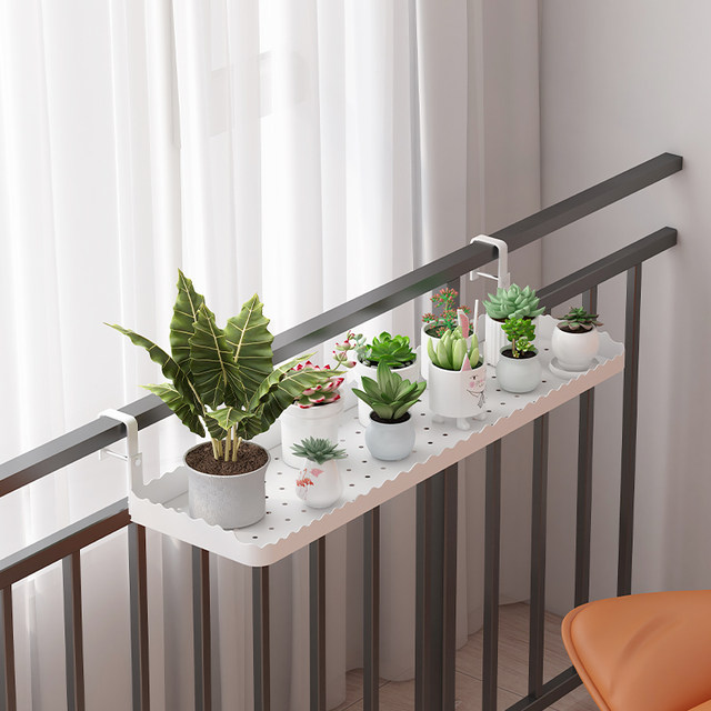 Wrought iron window sill succulent railing flower rack basin storage ...
