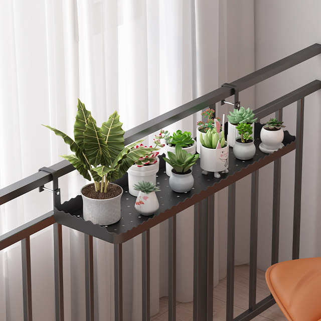 Wrought iron window sill succulent railing flower rack basin storage ...