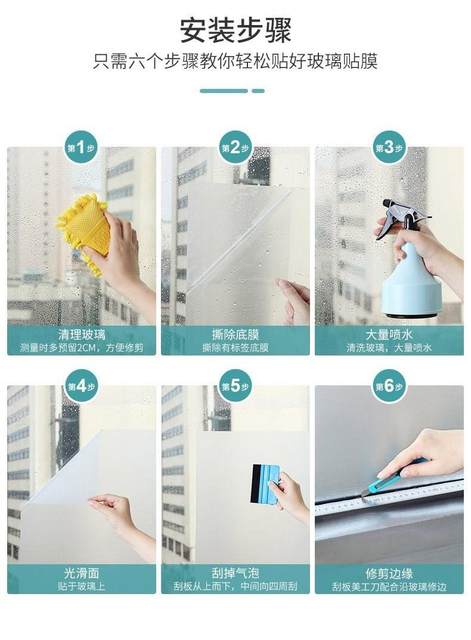 Electrostatic glass sticker transparent opaque household anti-peeping ...