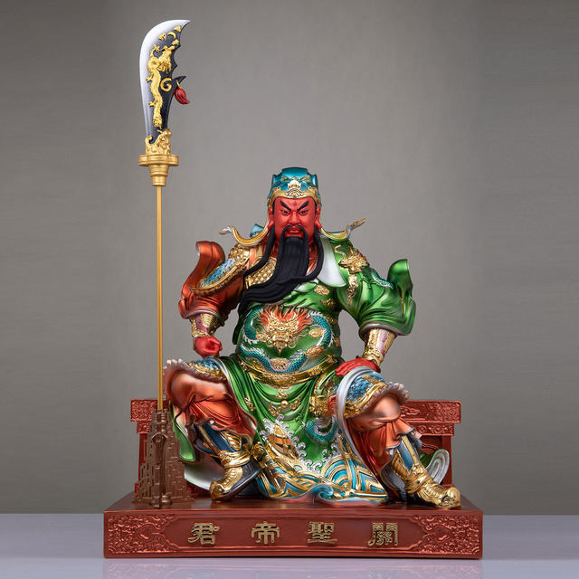 Guan Gong Buddha statue Wucai Shenguan Erfu Poat Guan Yu Guan Emperor ...