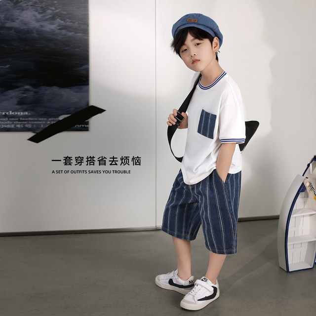 Chen Dazhu LUSON boys short-sleeved suit summer 2025 new thin ...