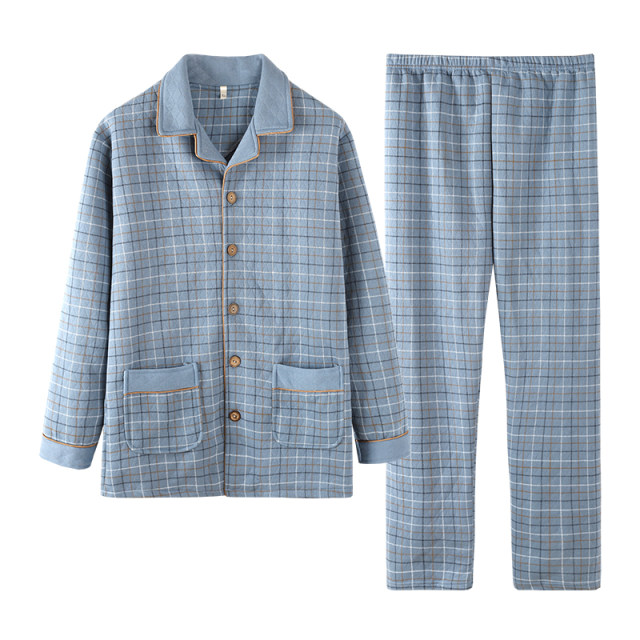 Palandu air cotton pajamas for men spring and autumn thickened pure ...