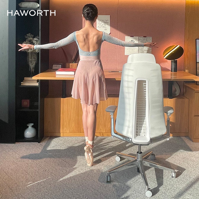 Haworth Haiwa Fern top with ergonomic chair office chair