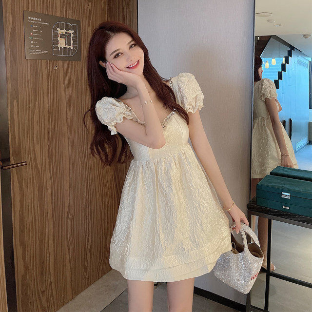 High-end nail diamond heavy industry fugitive princess dress with niche ...