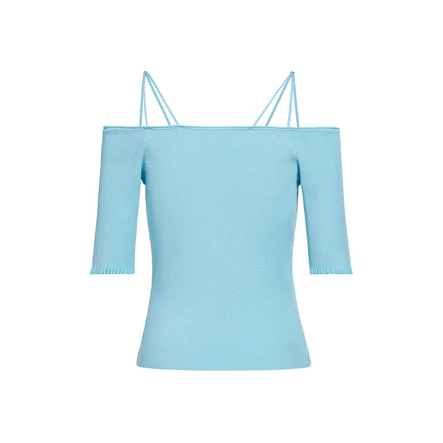 Cotton acetate one-length suspender sweater for women ochirly 2024 new ...