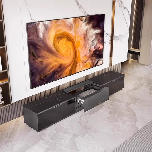 NECTUNT laser TV cabinet ultra-short throw hidden electric telescopic ...