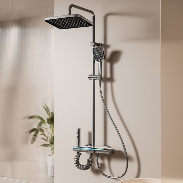 Genuine shower head set full copper gun gray bath home bathroom toilet ...