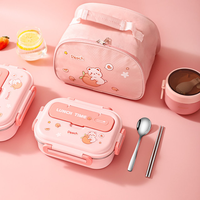 Food grade 316 stainless steel insulated lunch box for primary school ...
