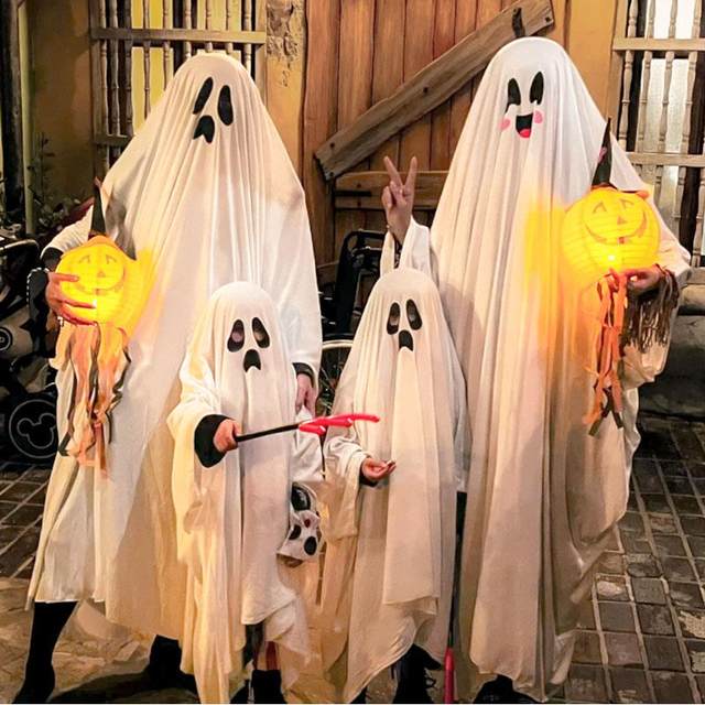Halloween costume ghost cloak for children, girls and boys cos dress up ...