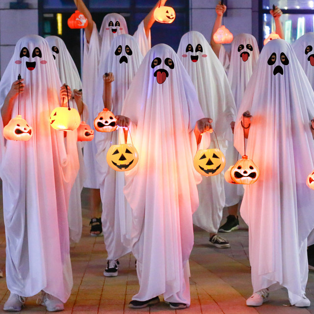 Halloween costume ghost cloak for children, girls and boys cos dress up ...