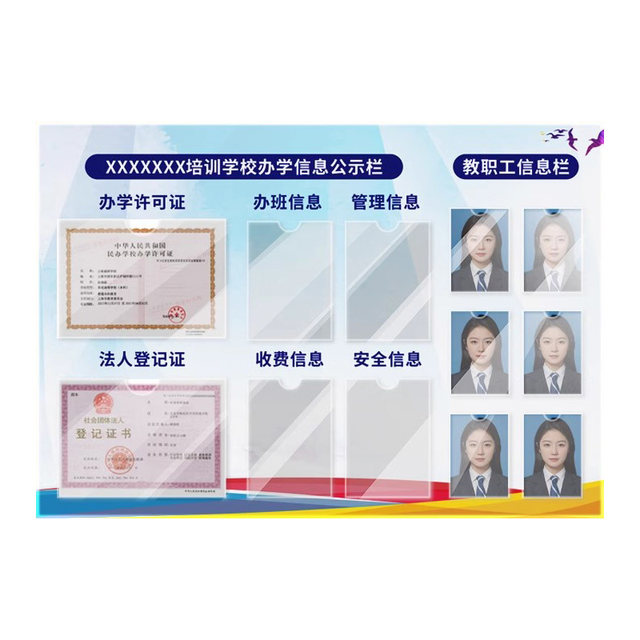 School information disclosure board personnel information display board ...