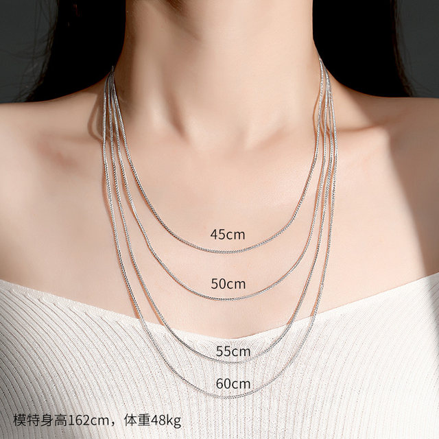 Adjustable Chopard chain S925 silver chain without pendant silver chain ...