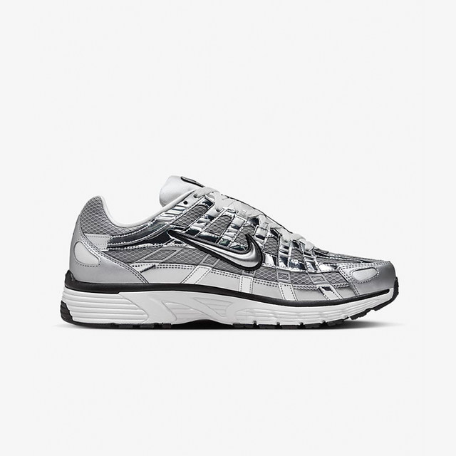 Nike men's shoes P-6000 sports shoes retro running shoes silver gray ...