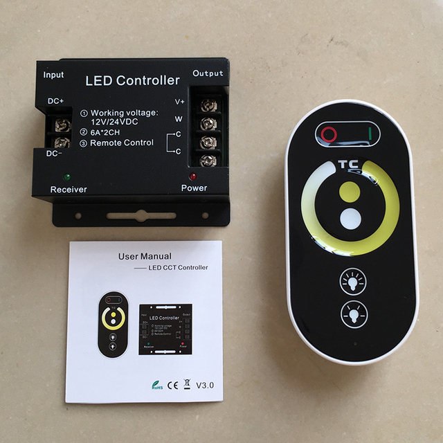 LED three-color dual-color temperature dimming controller 5V12V24V ...