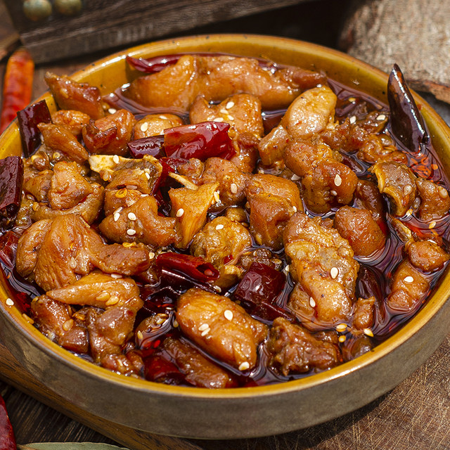 Sichuan spicy cold eaten rabbit diced Zigong specialty spicy vacuum ...