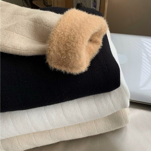 Ploved velvet thick inner sweater female autumn and winter repairs long ...