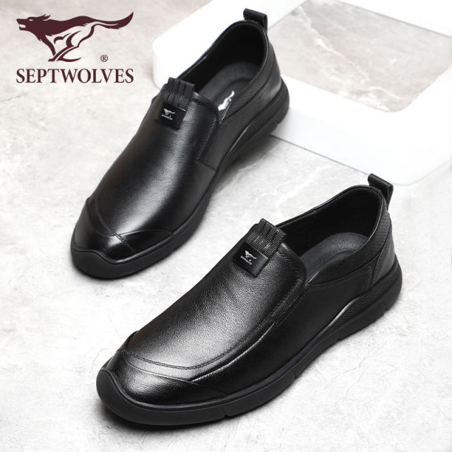 Septwolves casual leather shoes for men in autumn and winter new style ...