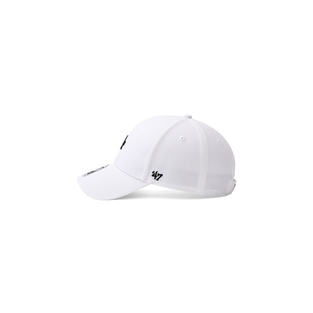 47BRAND small label hard top LA white black label baseball cap retro ...